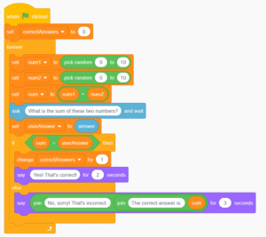 Coding in the Classroom ┃Grade 5 - Addition Game - Solutions | TVO.me ...